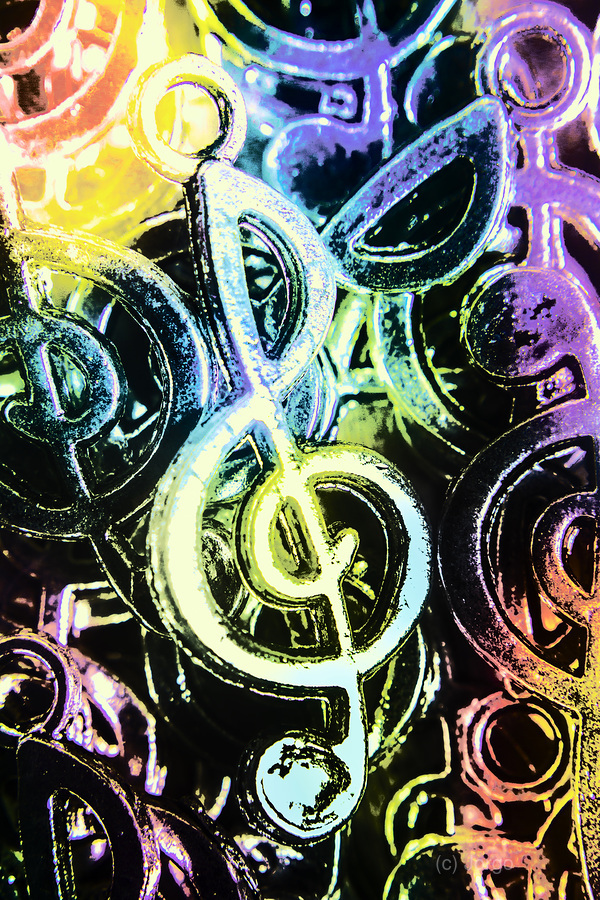 Neon notes by Jorgo Wall Art