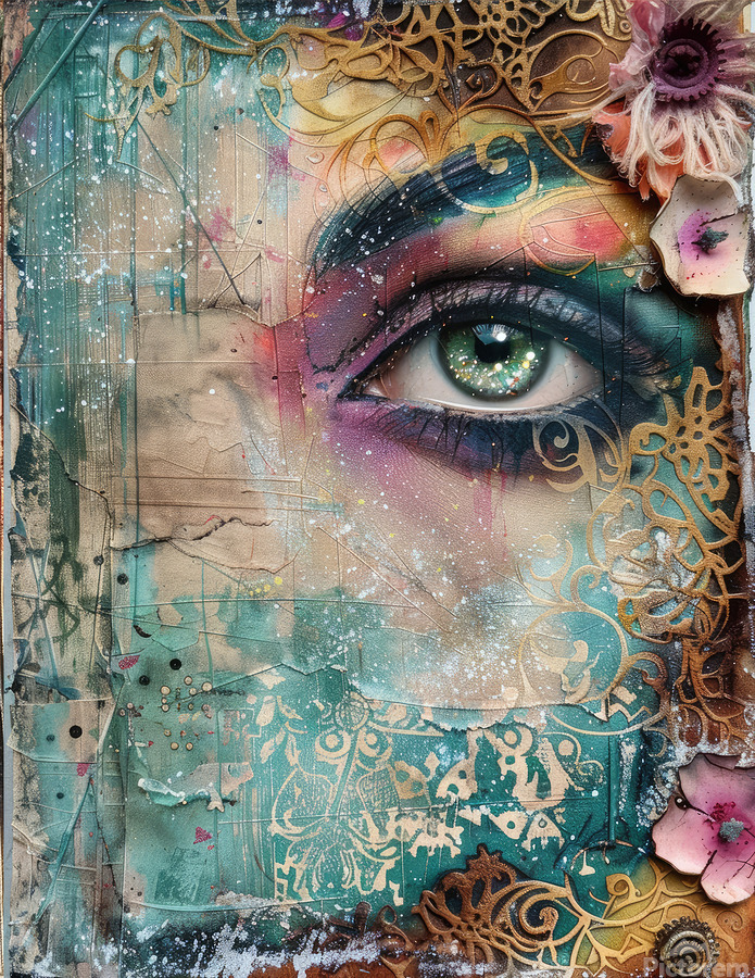 Abstract Enchanted Eye by Wiggly Canvas Wall Art