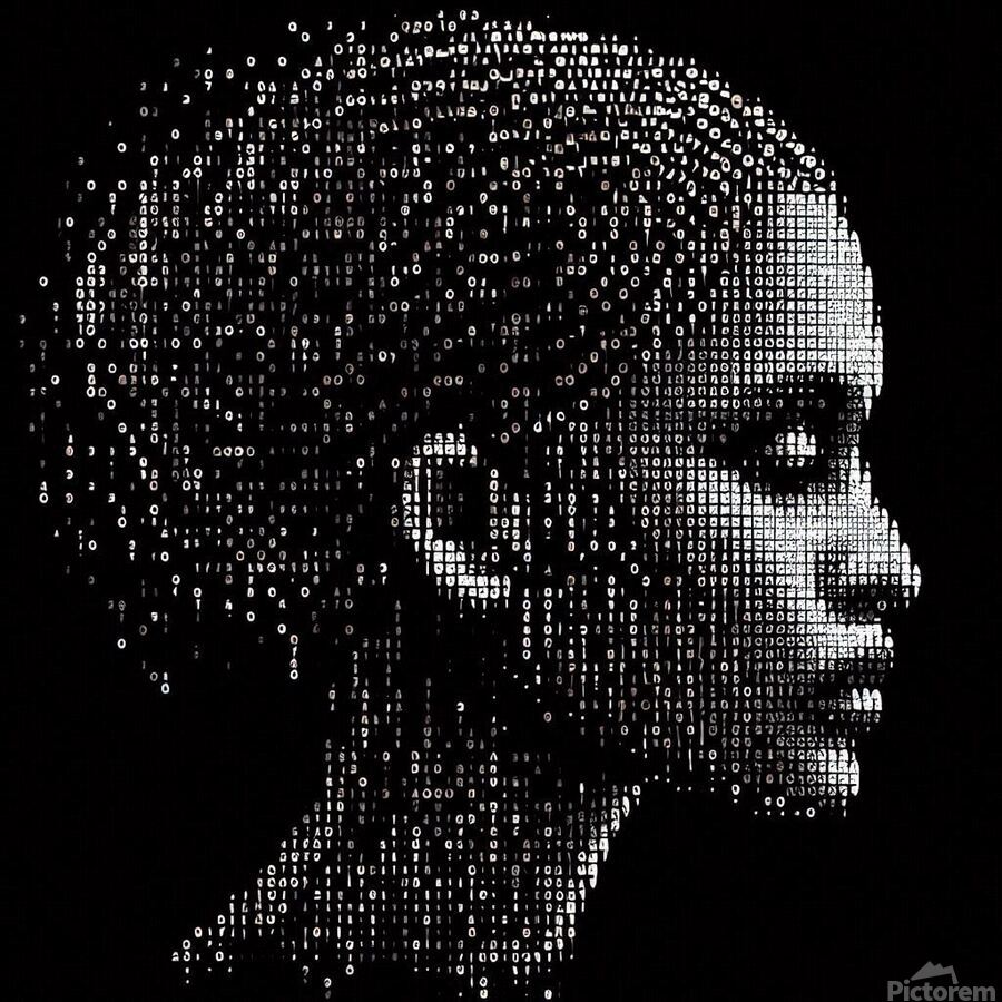 Morse Code Head by vao Wall Art