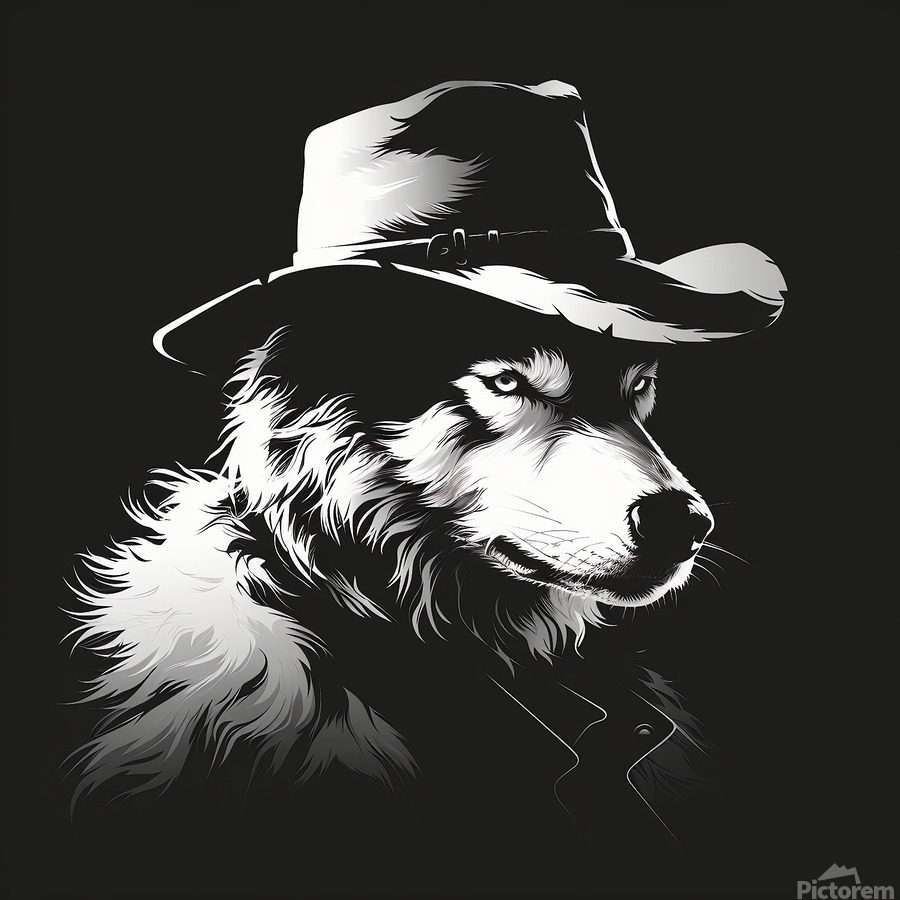 BLACK WOLF LOGO HD by TOMMY GALIL Wall Art