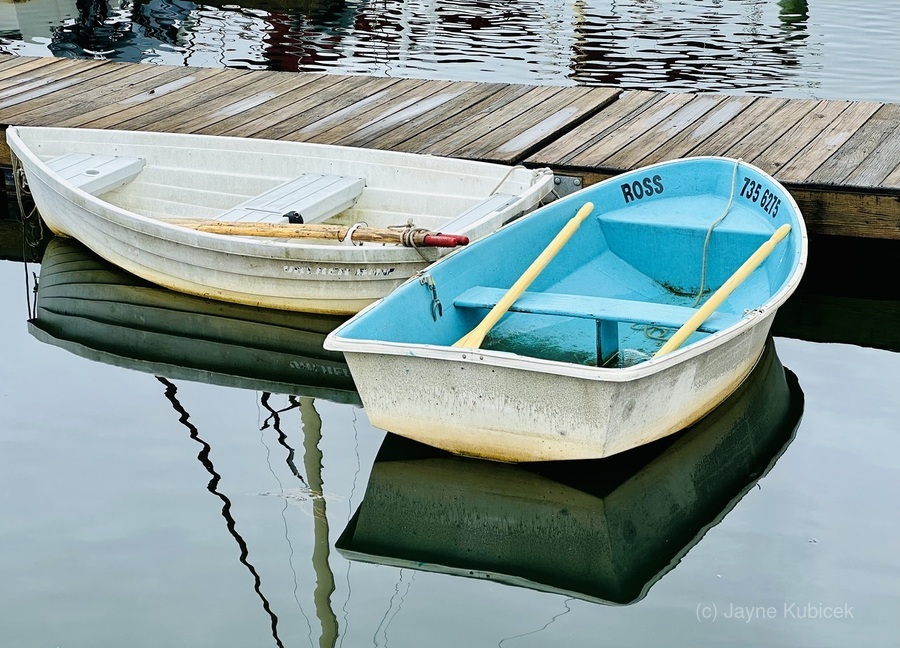 Little Blue Boat by Jayne Kubicek Wall Art