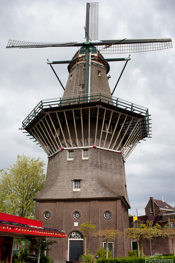 De Gooyer Windmill In Amsterdam by Socratubik Wall Art