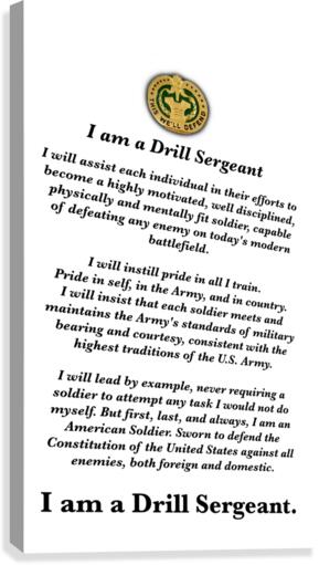 The Drill Sergeant Creed by ArmyFacts com Wall Art