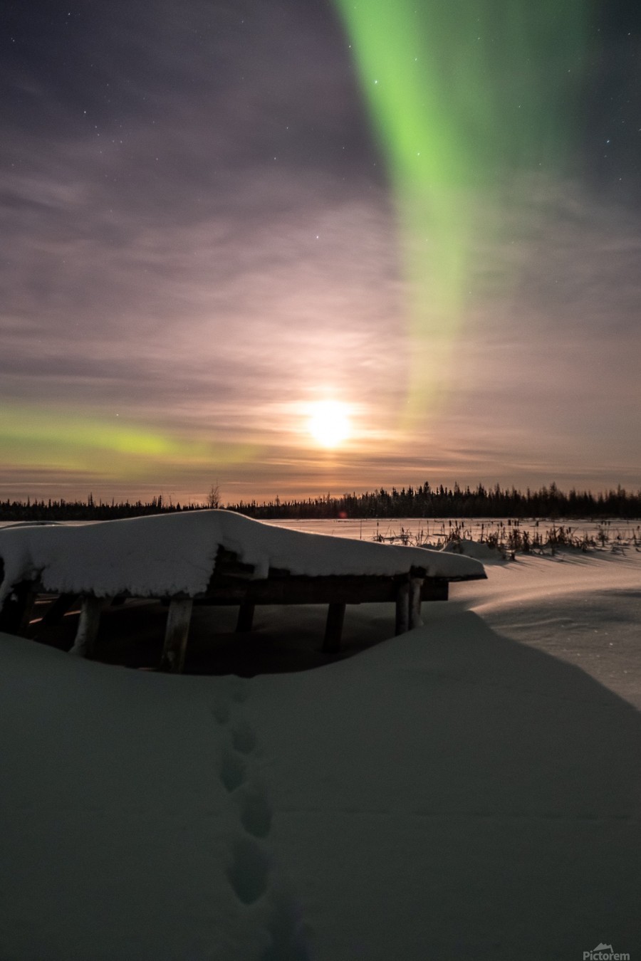 Moonlight Dock by Matonabee Paulette Photography Wall Art