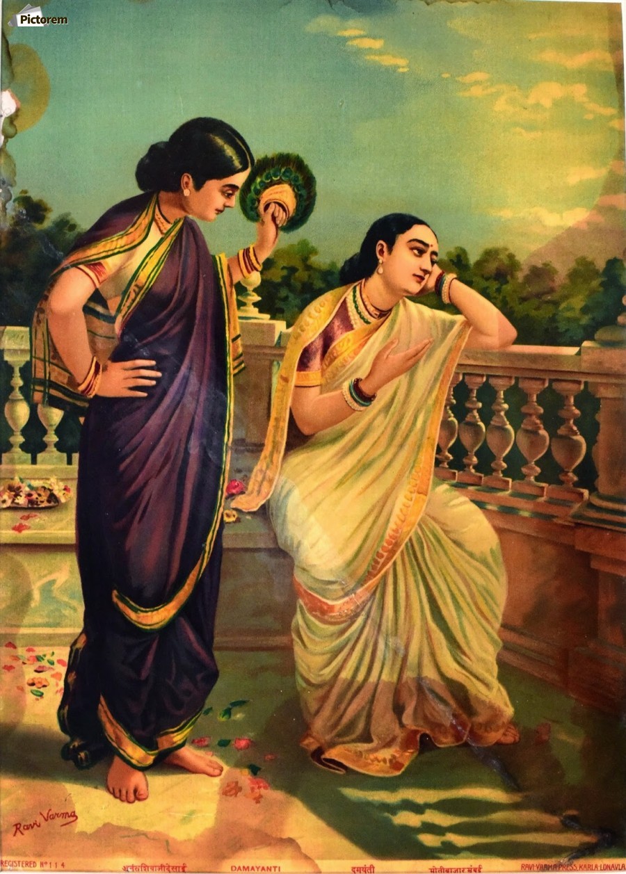 Damyanti by Raja Ravi Varma Wall Art