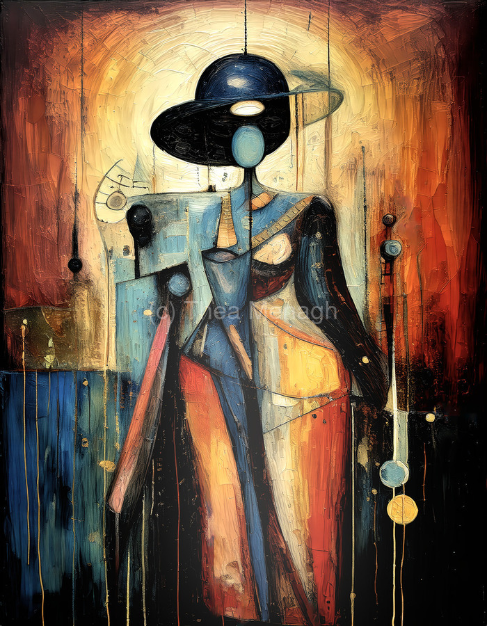 Tiny Head and Big Hat by Thea Menagh Wall Art