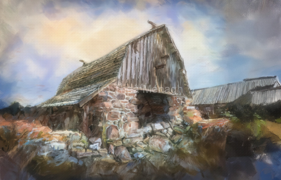 Beautiful Old Barn by Thea Menagh Wall Art