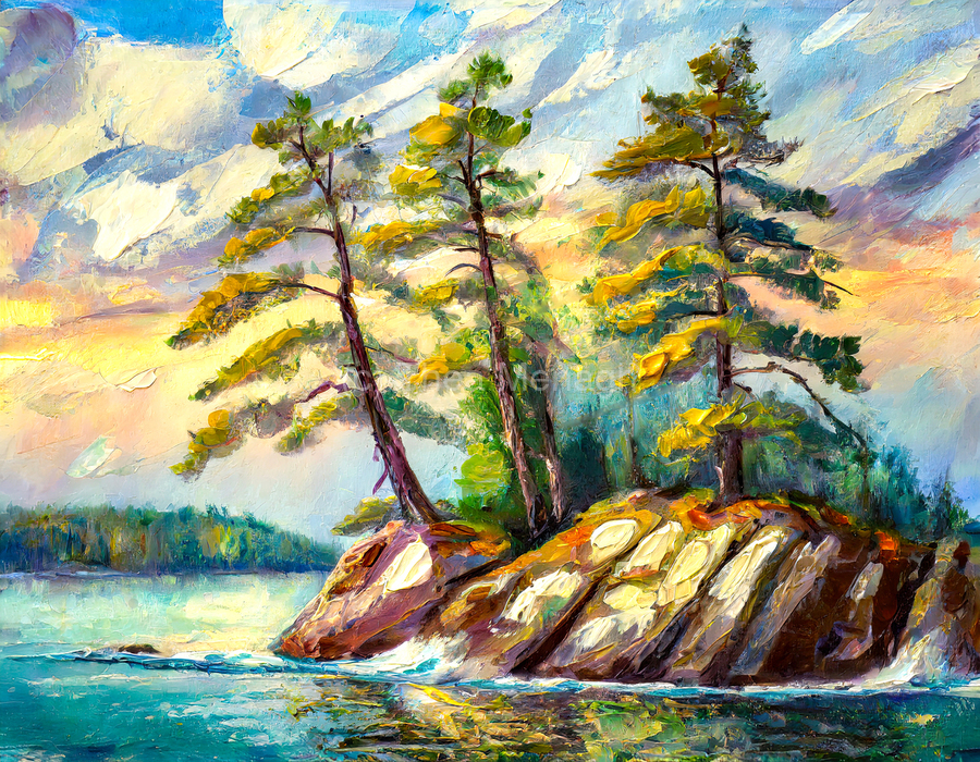 Muskoka Pine Trees by Thea Menagh Wall Art