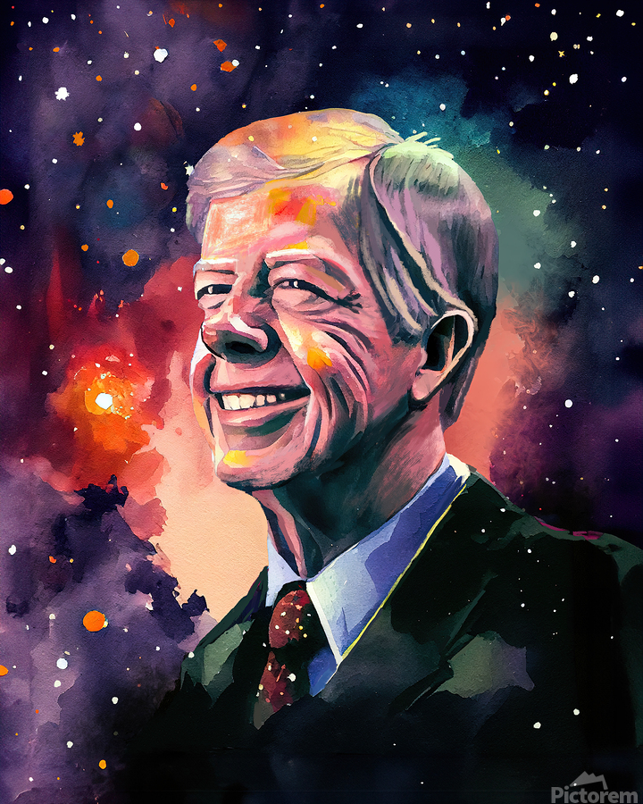 President Jimmy Carter Portrait by Mark Tisdale Wall Art