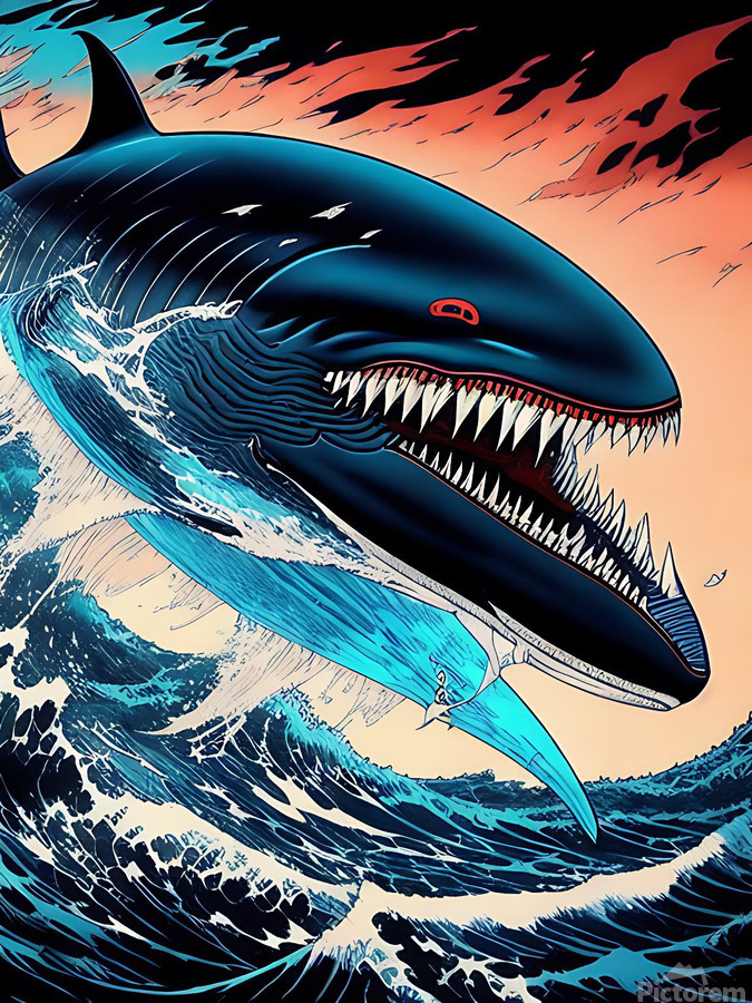 Leap of the Deep by matrixailove Wall Art