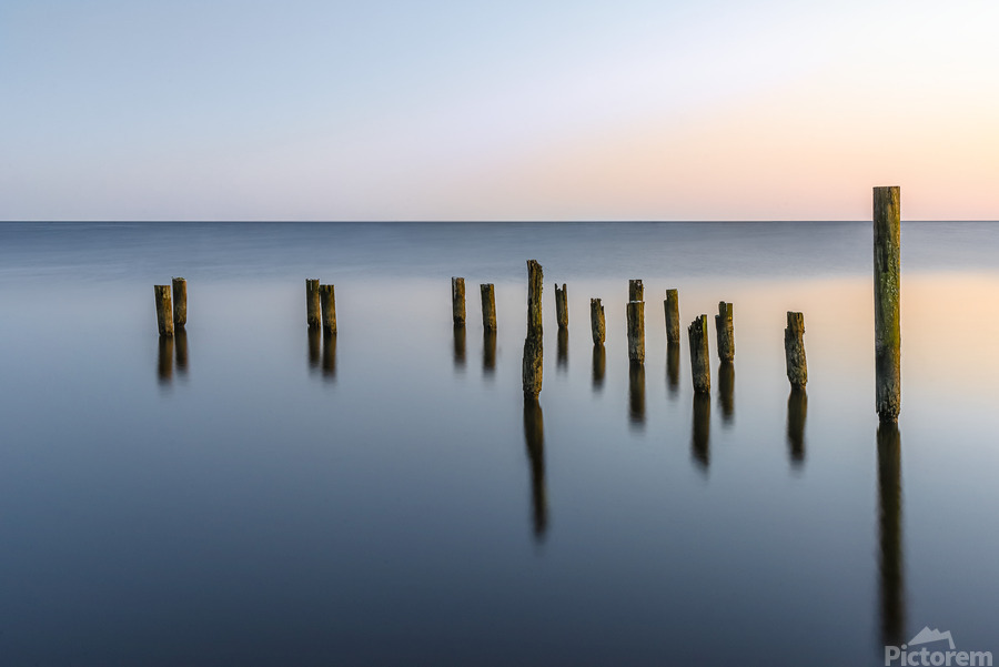 Pilings by Jay Lamm Wall Art