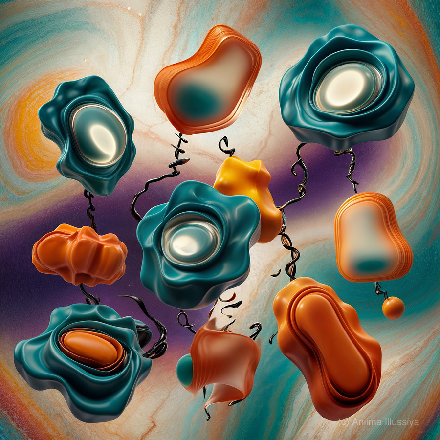 Cellular Structures by Aniima Illussiya Wall Art