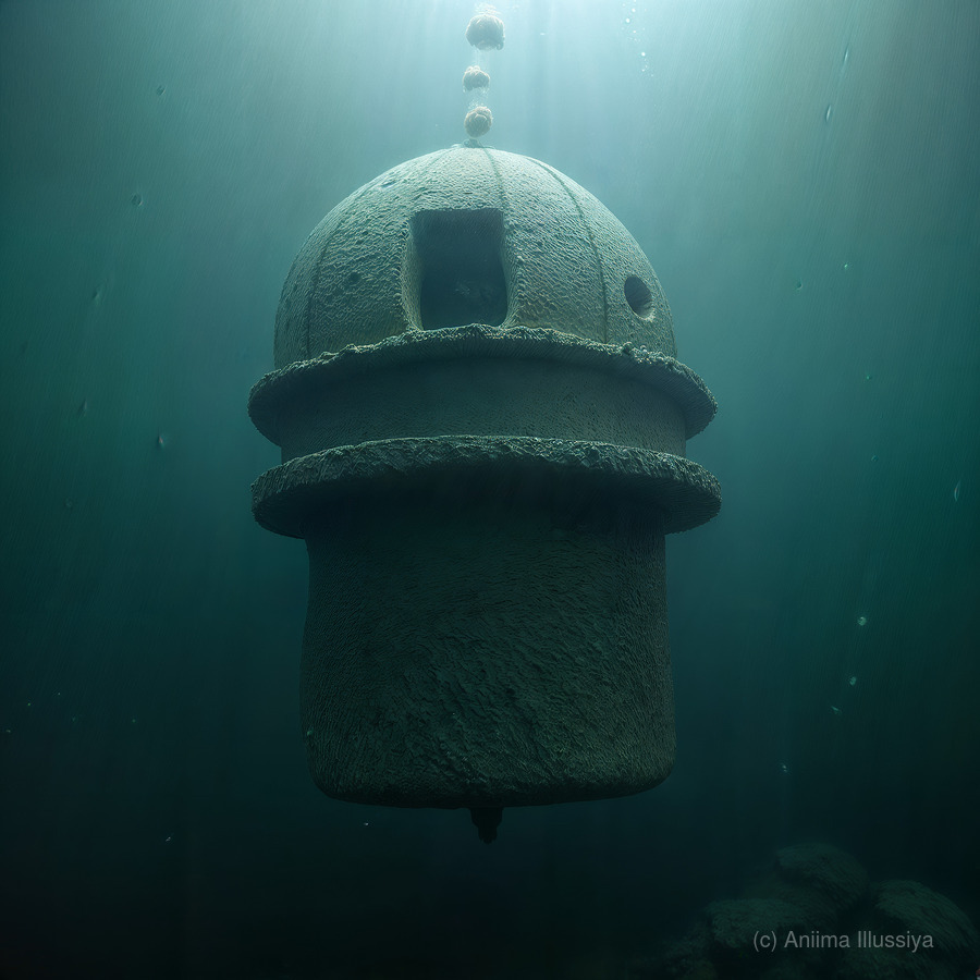 Submerged Structure by Aniima Illussiya Wall Art