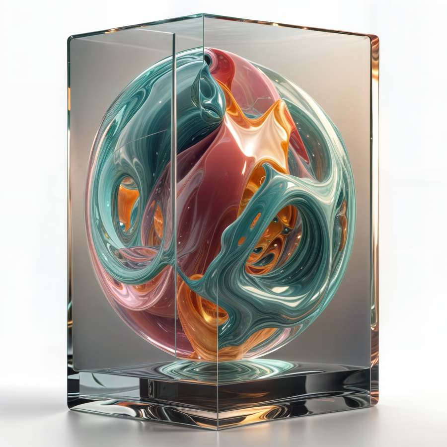 Crystal Clear Cube by Aniima Illussiya Wall Art
