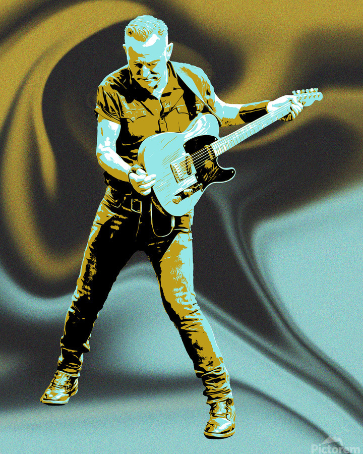 POP ART SPRINGSTEEN by VIONA SUDAYAT Wall Art