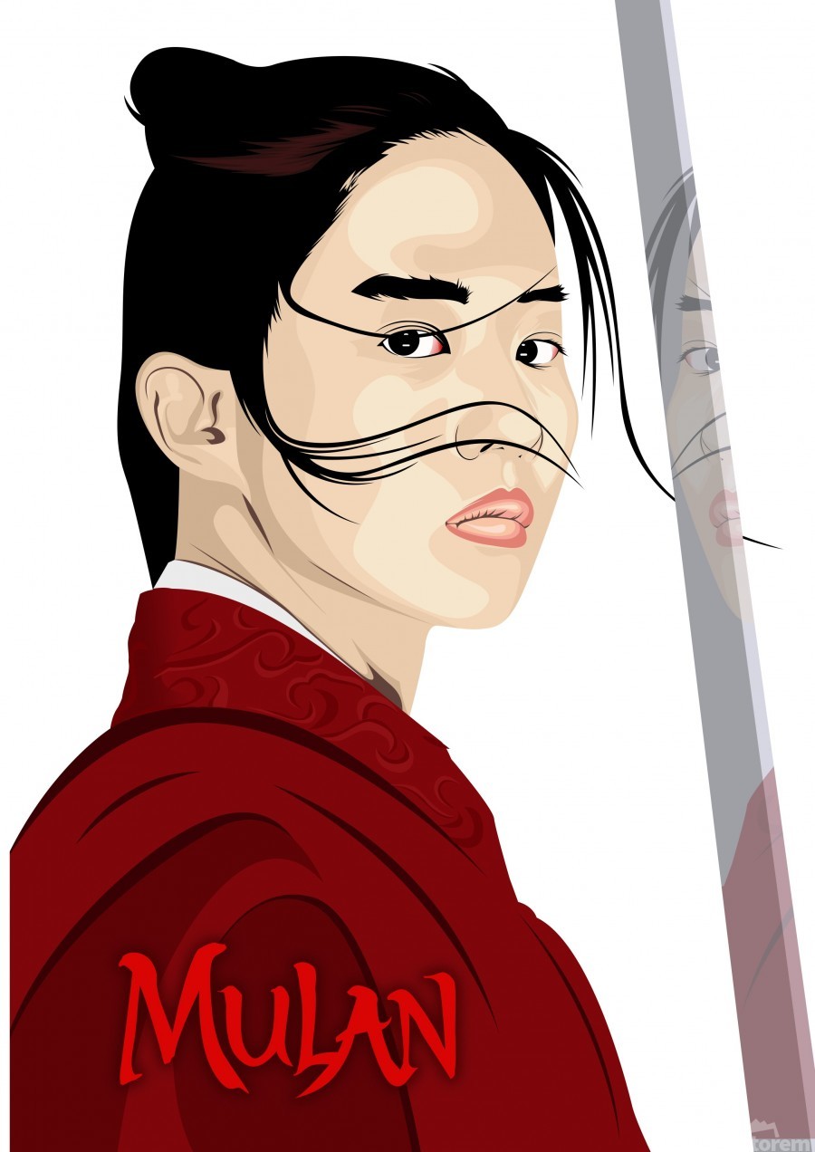 mulan graphic vector by VIONA SUDAYAT Wall Art