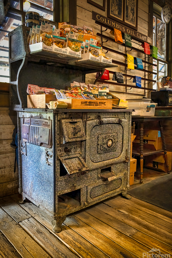 Antique Cook Stove by Shelia Hunt Photography Wall Art