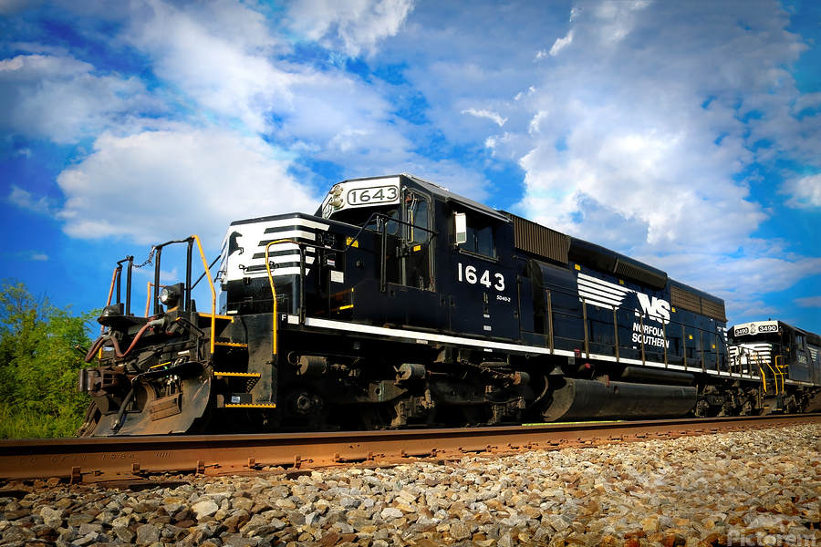 Norfolk Southern Train by Shelia Hunt Photography Wall Art
