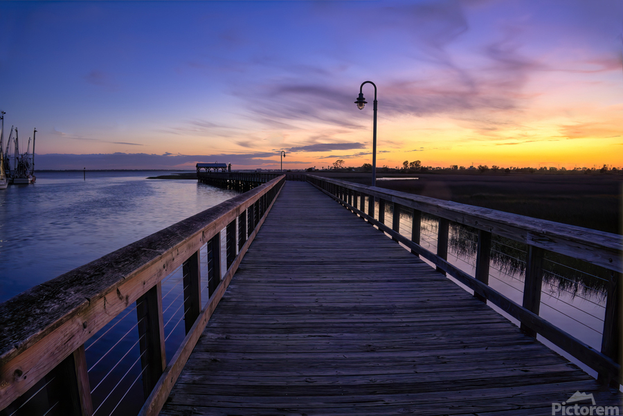 Sunset on the Boardwalk by Shelia Hunt Photography Wall Art