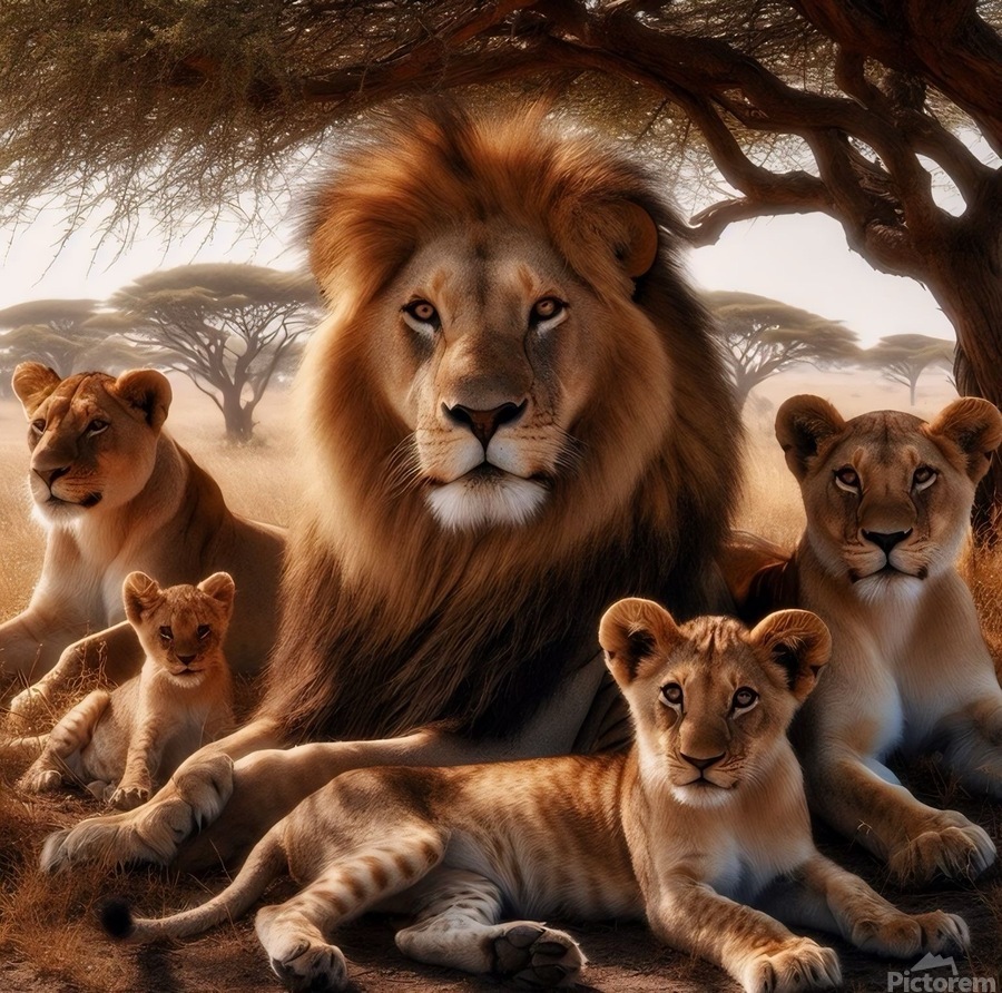 Lion Pride by ARTxART Wall Art