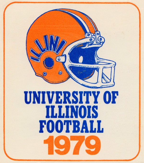 1979 Illinois Football Helmet Art by Row One Brand Wall Art