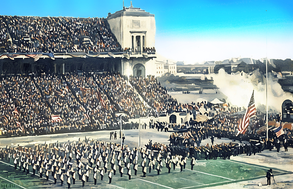 1922 Ohio Stadium Dedication Game Art by Row One Brand Wall Art
