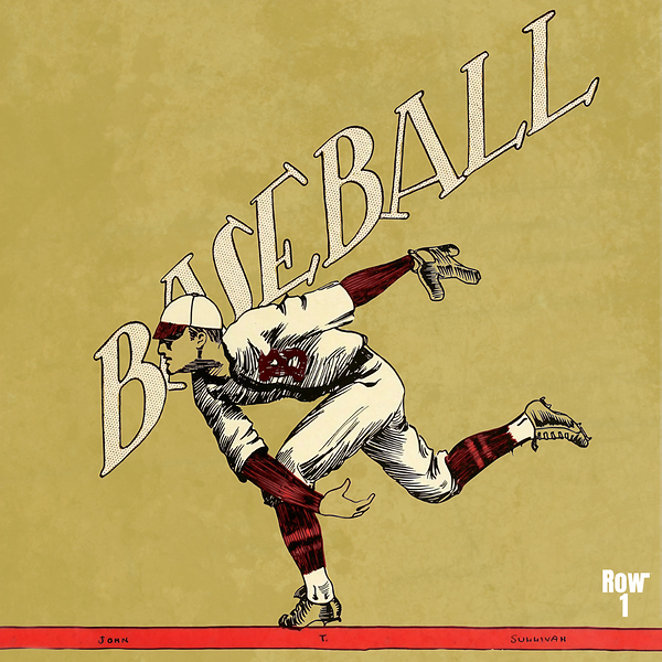 Early 1900s Boston College Baseball Art by Row One Brand Wall Art