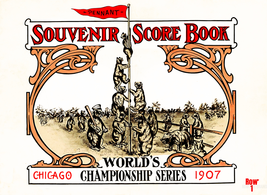 1907 Chicago Cubs Score Book Art by Row One Brand Wall Art