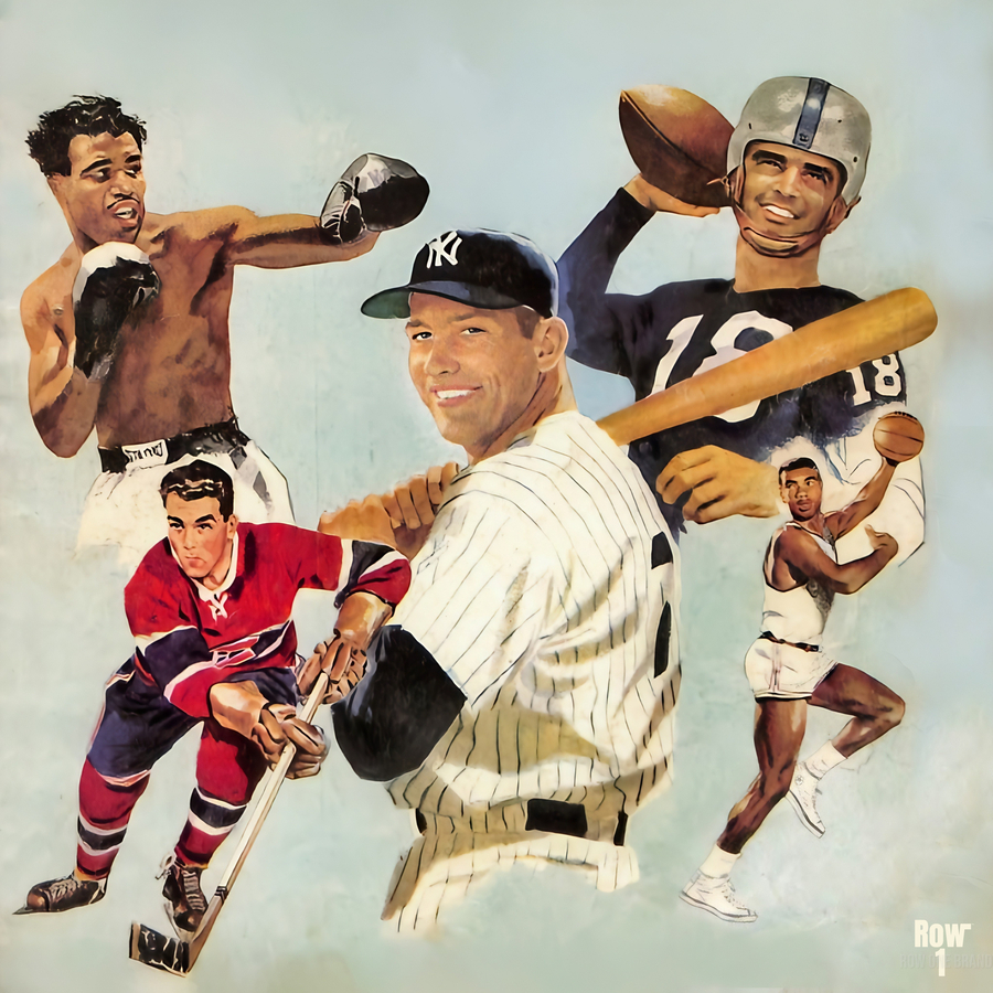 1950s Sports Legends by John Cullen Murphy by Row One Brand Wall Art
