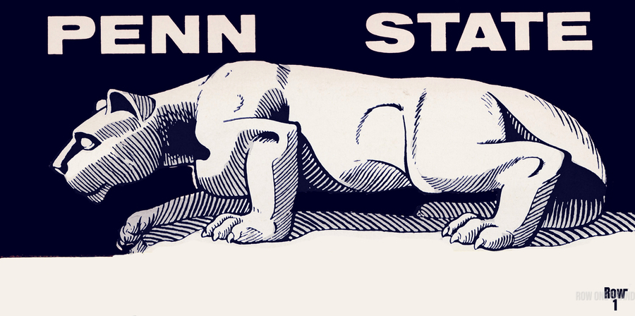 1957 Penn State Nittany Lion Art by Row One Brand Wall Art
