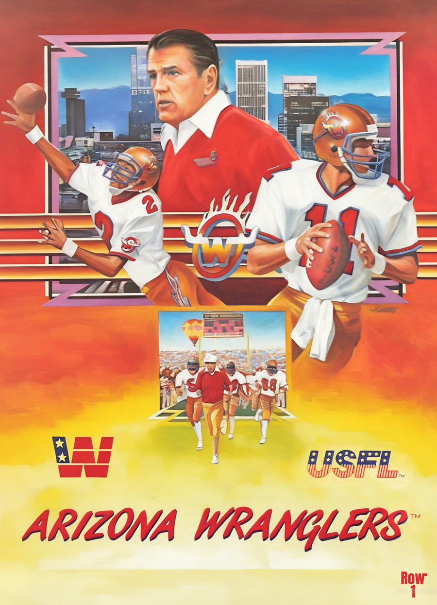 1984 Arizona Wranglers Football by Row One Brand Wall Art