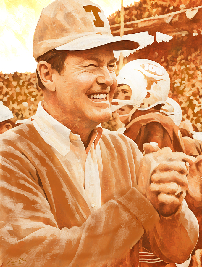 1969 Texas Longhorns Football Art by Row One Brand Wall Art