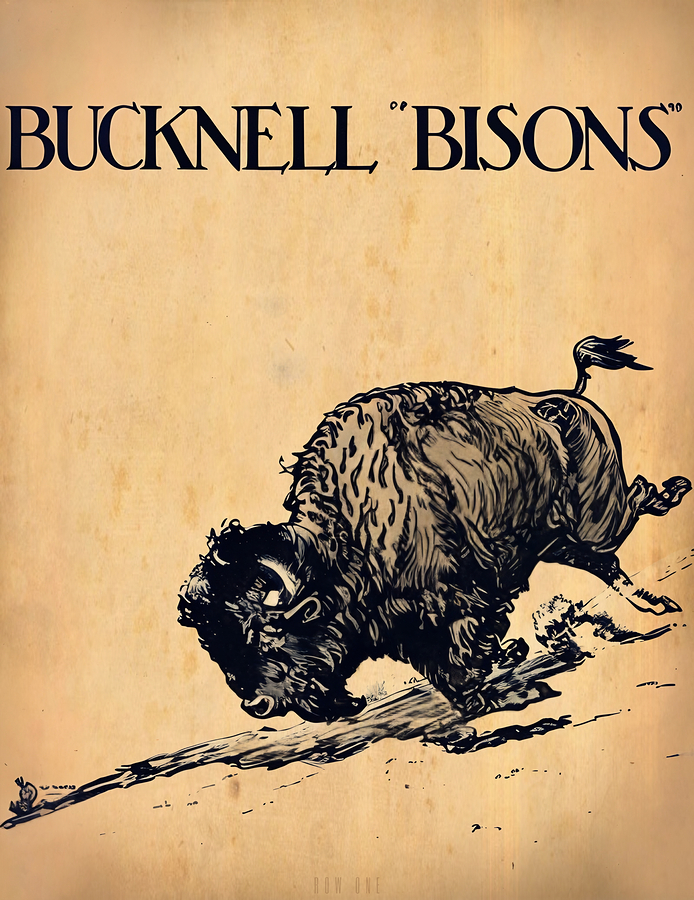 1920s Bucknell Bisons Art by Row One Brand Wall Art