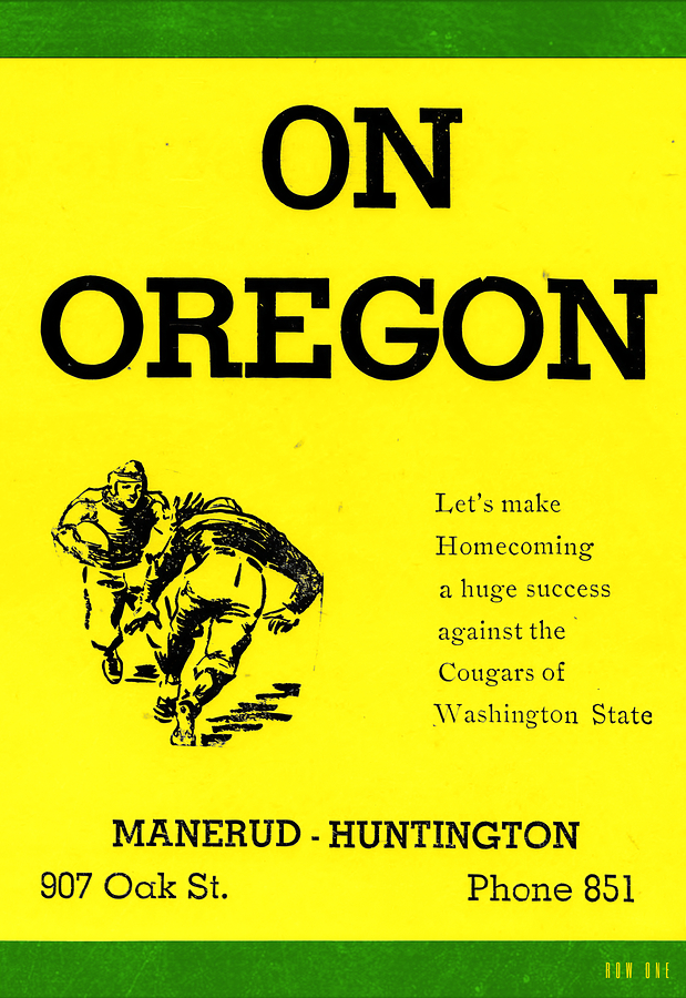 Early 1900s Oregon Football Homecoming Art by Row One Brand Wall Art
