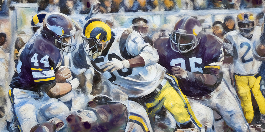 1978 Vikings and Rams Art by Row One Brand Wall Art