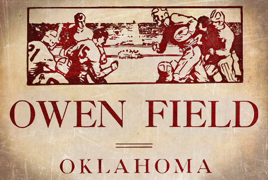 1920s Owen Field Oklahoma Football Art by Row One Brand Wall Art