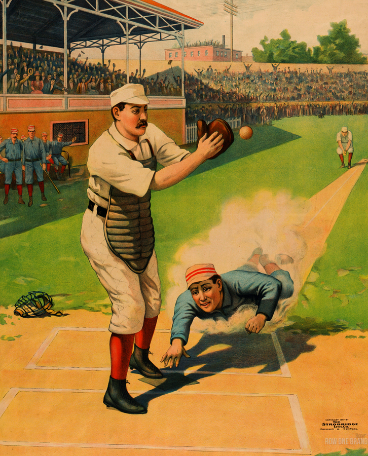 1897 Strobridge Litho Baseball Art by Row One Brand Wall Art