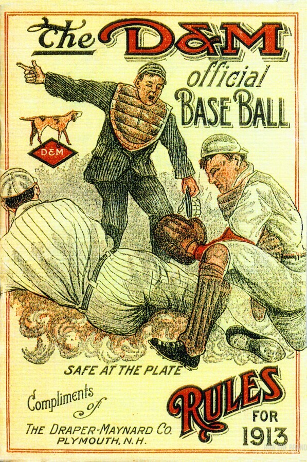 1913 The D&M Official Baseball Rules Book (1) par Row One Brand