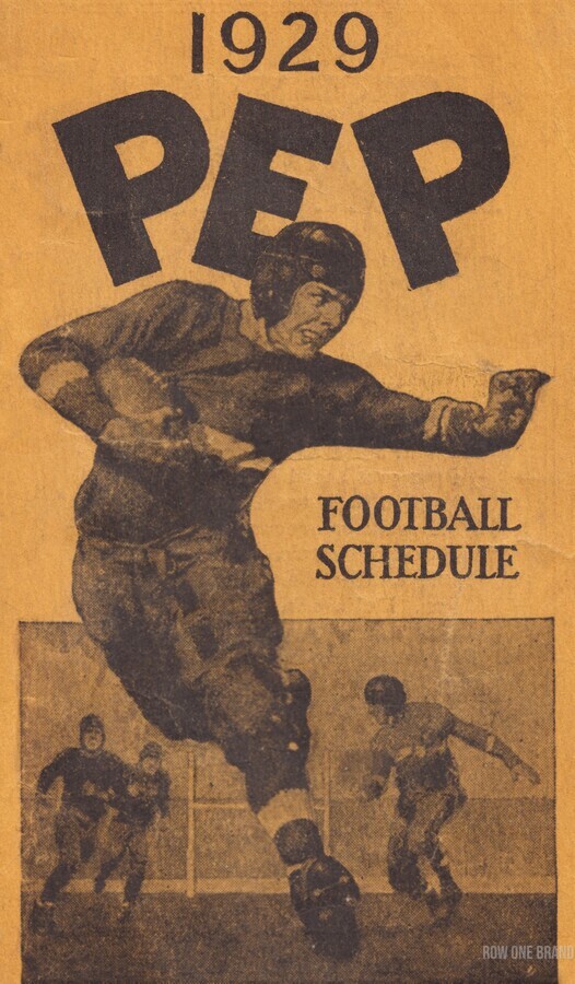 1929 Pep Football Schedule Art by Row One Brand Wall Art