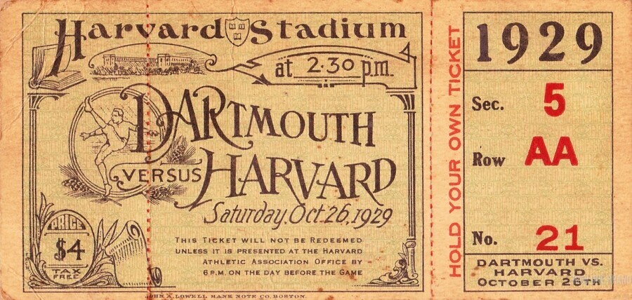 1929 Dartmouth vs. Harvard by Row One Brand Wall Art