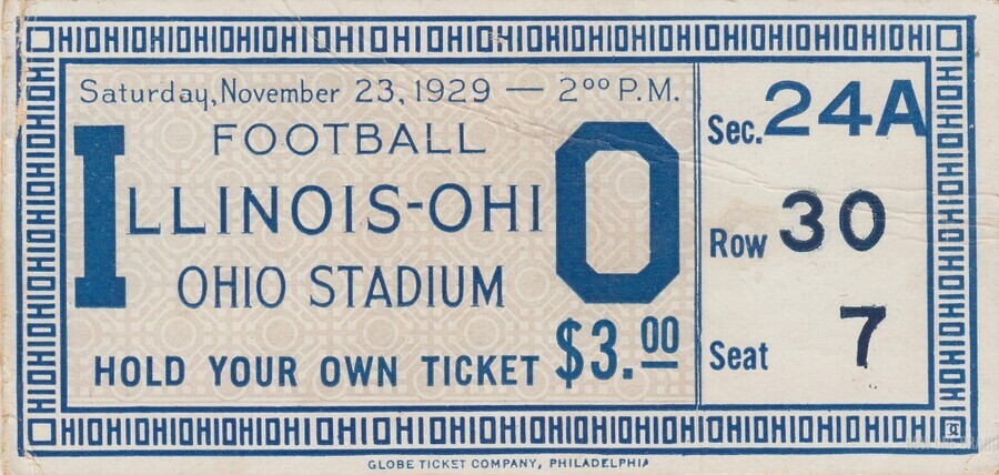 1929 Illinois vs. Ohio State by Row One Brand Wall Art