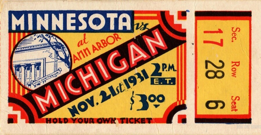 1931 Minnesota vs. Michigan by Row One Brand Wall Art