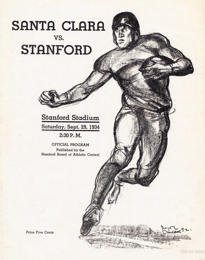 1934 Santa Clara vs. Stanford by Row One Brand Wall Art