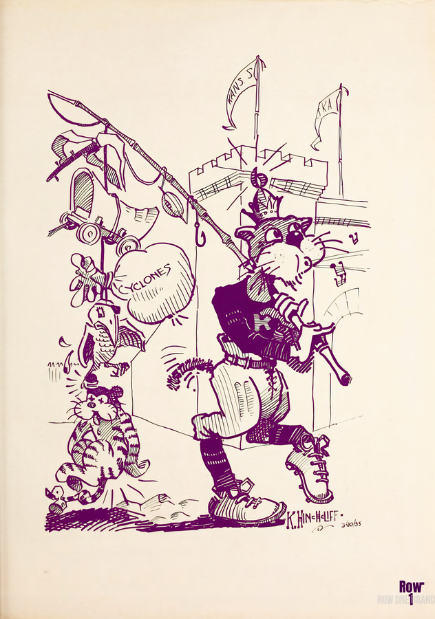 1935 Kansas State Wildcat Conference Mascots Cartoon by Row One Brand ...