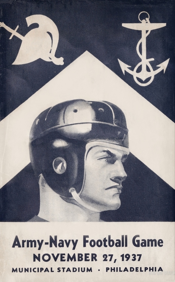 1937 Army vs. Navy Vintage Football Art by Row One Brand Wall Art