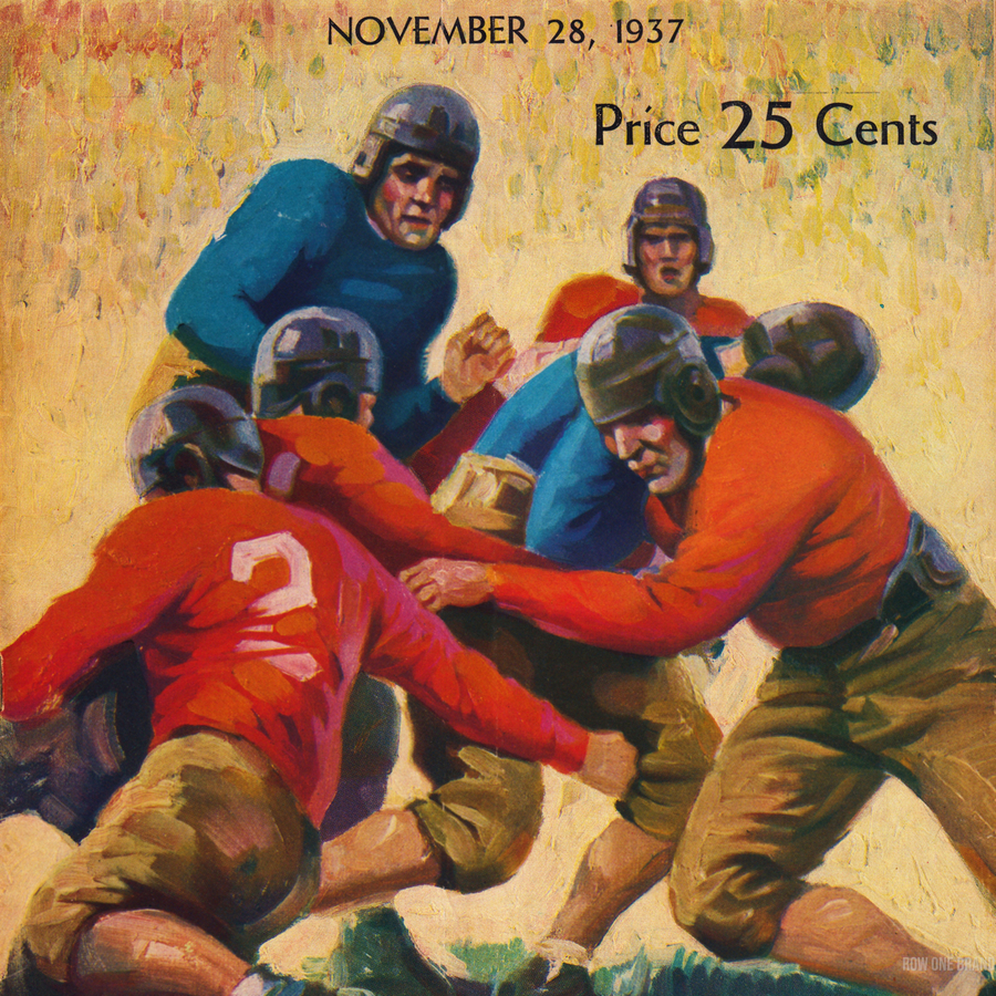 1937 Vintage Football Program Cover Art par Row One Brand