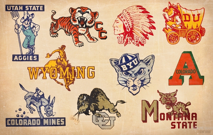 1940s Rocky Mountain Region Colleges Art by Row One Brand Wall Art
