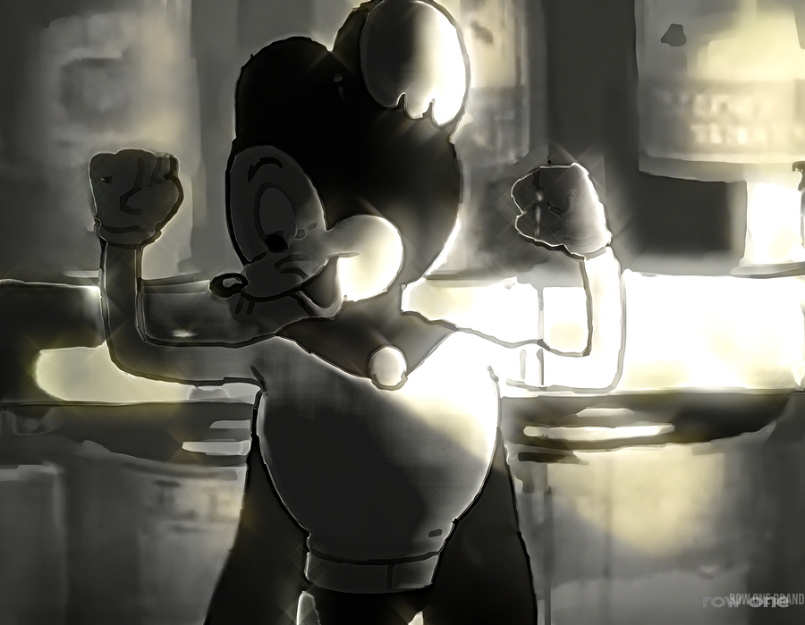 Mighty Mouse Flexing Art by Row One Brand Wall Art