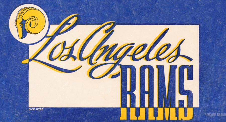 1947 LA Rams Football Art Remix | Row 1 by Row One Brand Wall Art
