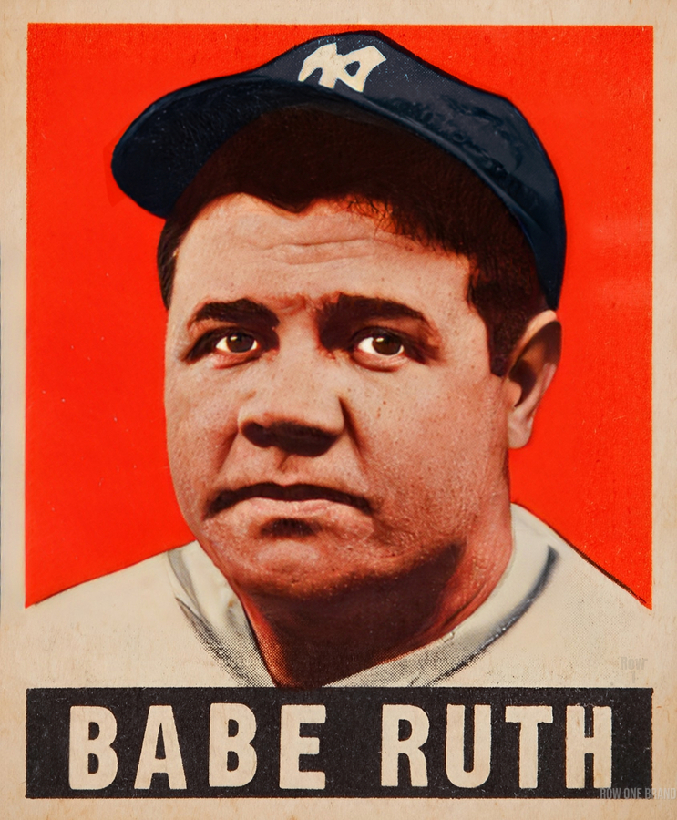 1948 Babe Ruth Baseball Card Art Print by Row One Brand Wall Art